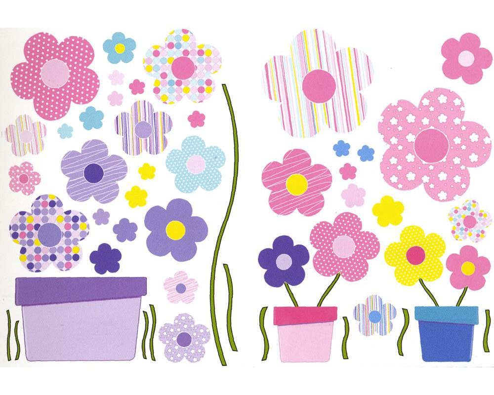 550-5 Pequeños stickers decorativos de flores - ICH