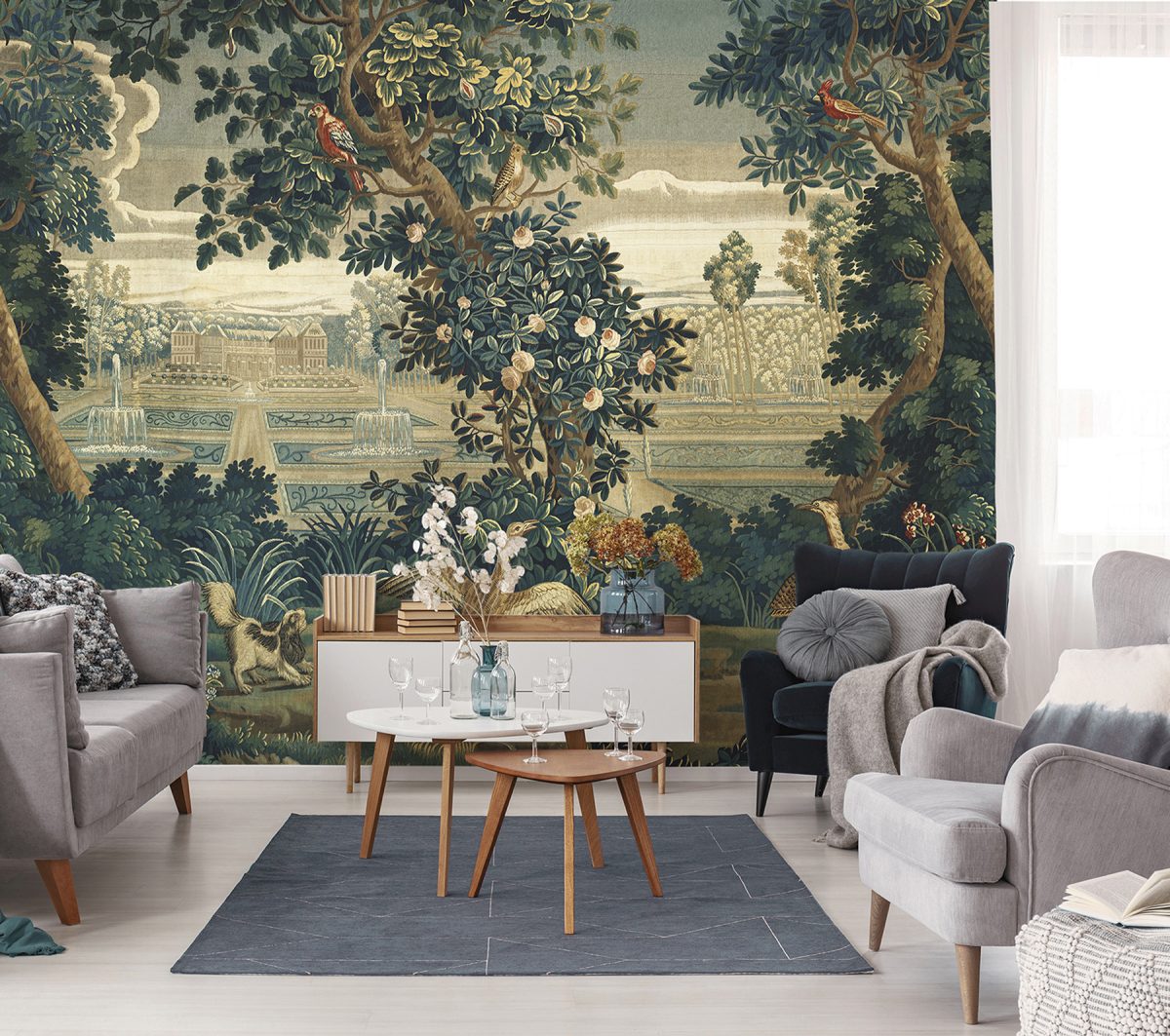 V164-1 MURAL TAPESTRY VERDE - ICH